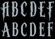 Comparing the Hocus Pocus font to other typefaces