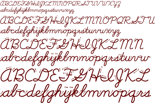 School™ Manuscript LOE Font Information and Type Samples