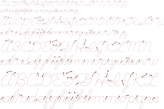 School™ Manuscript LOE Font Information and Type Samples