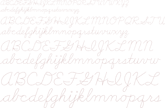 School™ Manuscript LOE Font Information and Type Samples