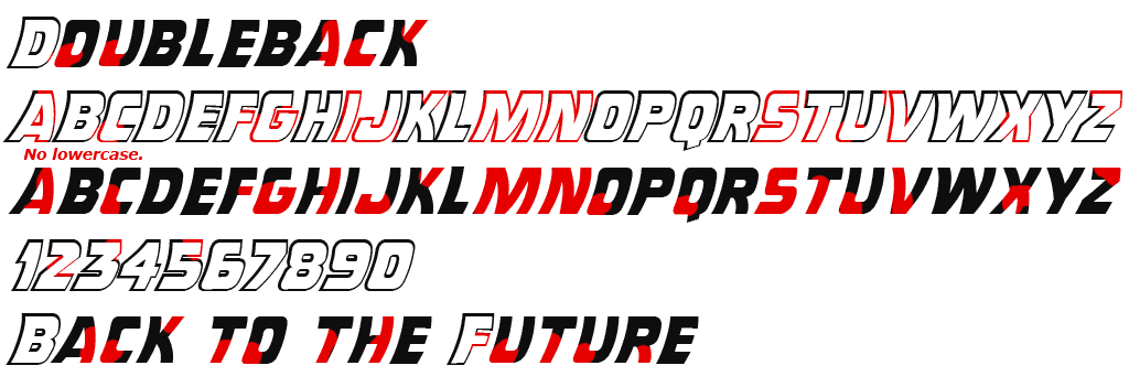 Comparing the TIME TRAVEL font to other Back to the Future fonts ...
