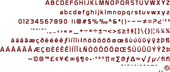 World Font Information and Type Samples